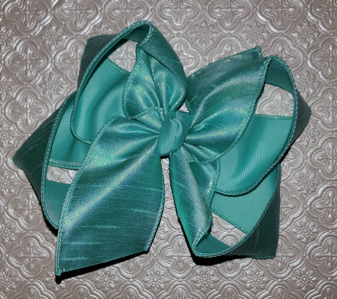 Turquoise Hair Bow Turquoise Blue Hair Bow Hair Bow Exlarge - Etsy