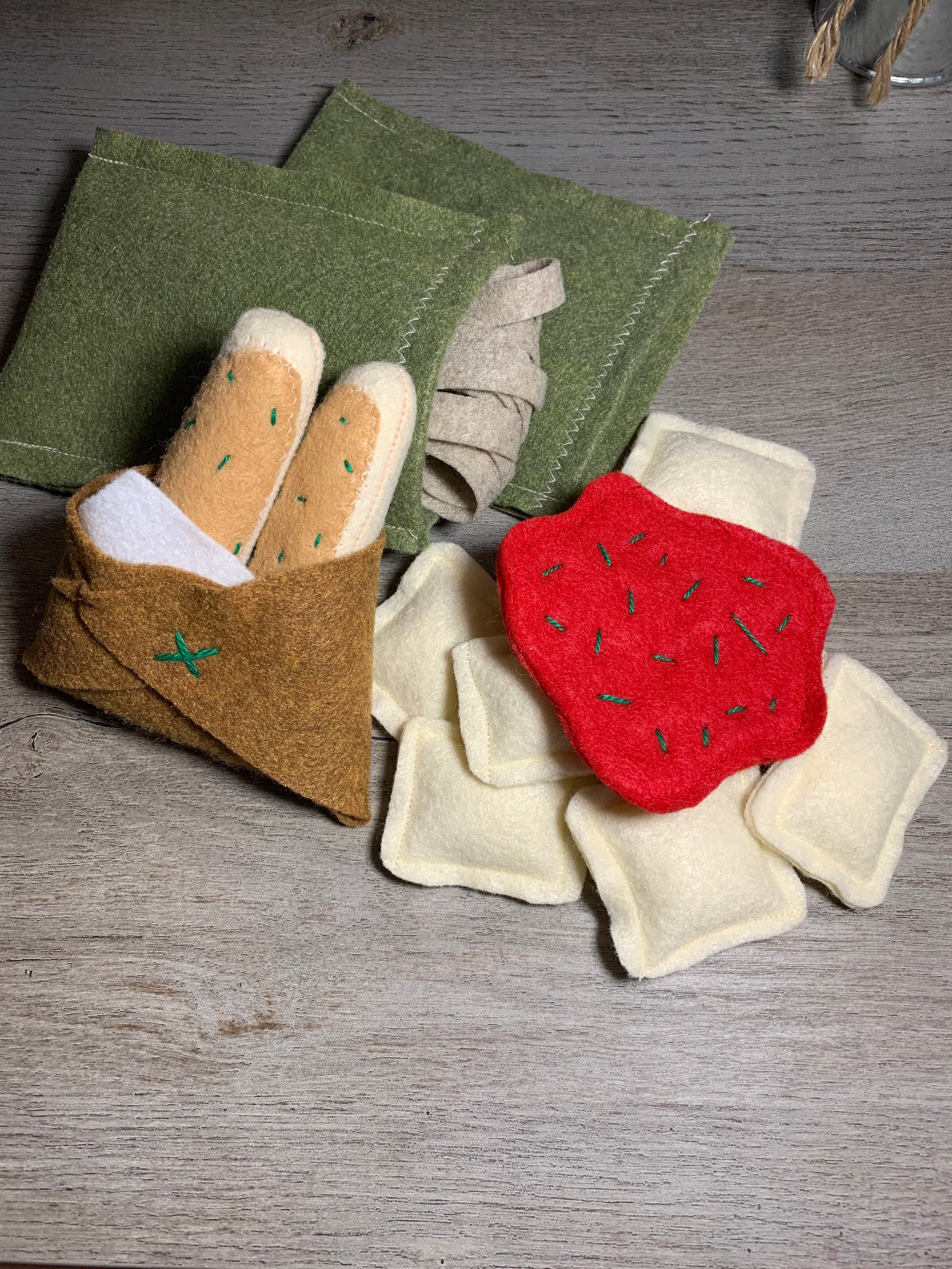 Italian Dinner, Felt Food, Pretend Food, Felt Toys - Etsy