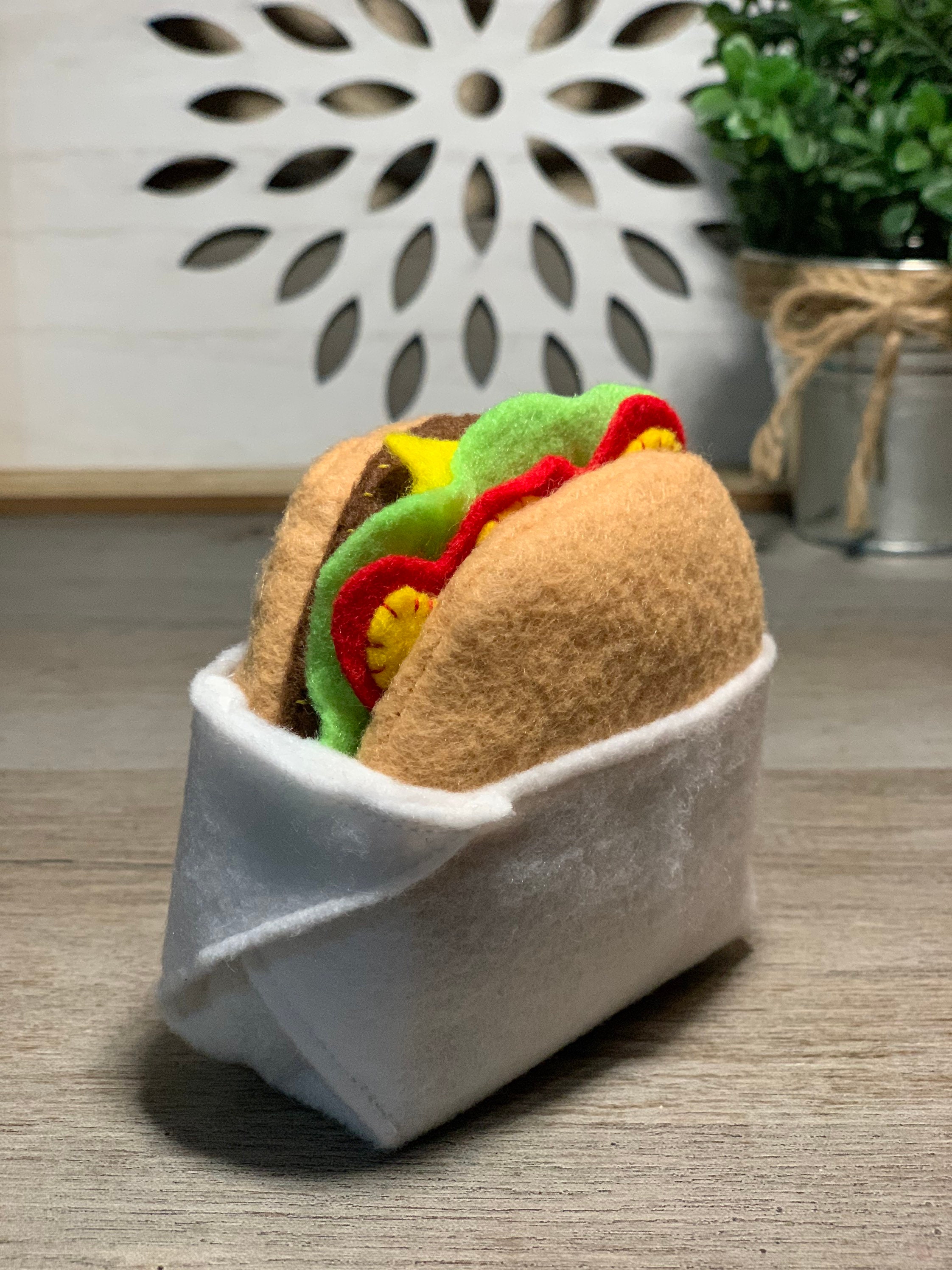 Ballpark Burger, Felt Food, Pretend Food, Felt Toys - Etsy