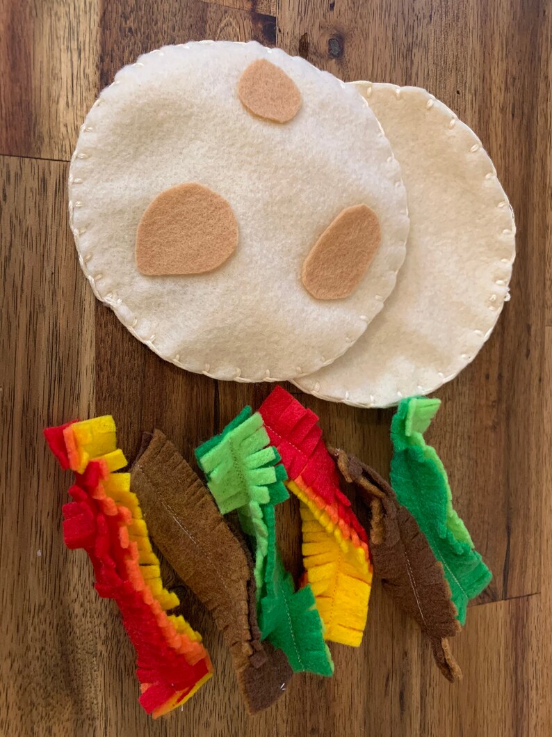 Burritos, Felt Food, Pretend Food, Felt Toys, Mexican Food - Etsy