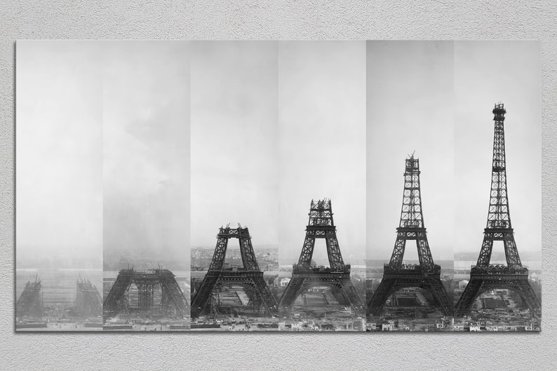 Eiffel Tower Construction Stages - Etsy