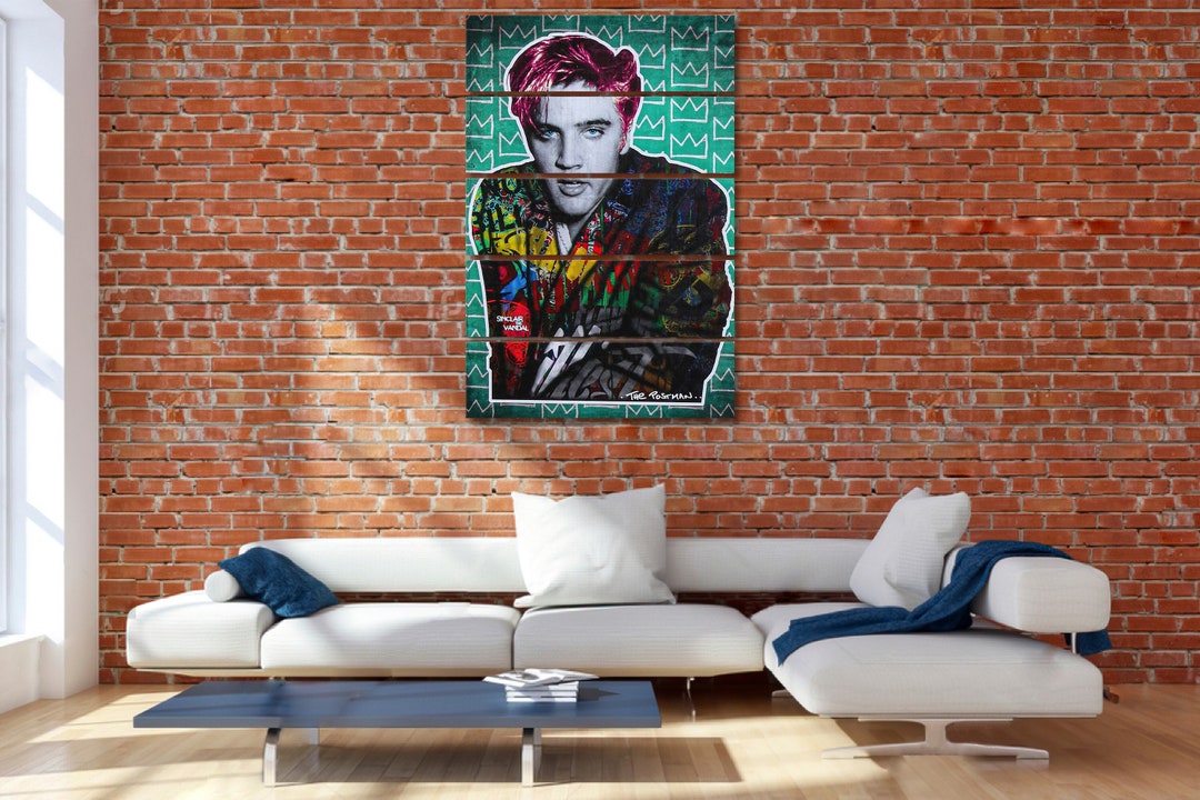 Panel Canvas Art Portrait of Elvis Presley - Etsy