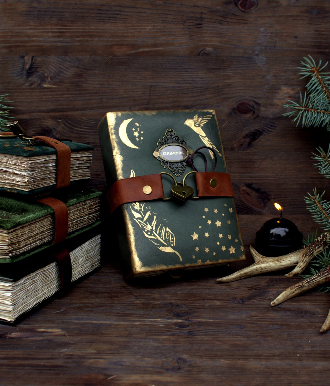 Journal With Lock and Key Book of Shadows Journal Large - Etsy
