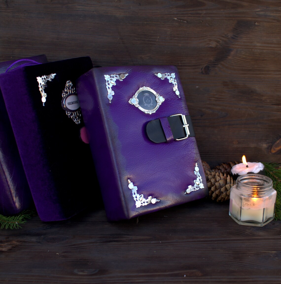 Magic Book Grimoire Leather With Blank Pages and Color - Etsy