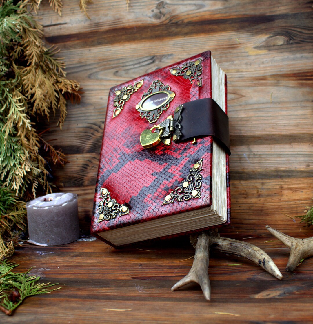 Red Book of Shadows Handmade Red Gilded Page Edges Journal - Etsy