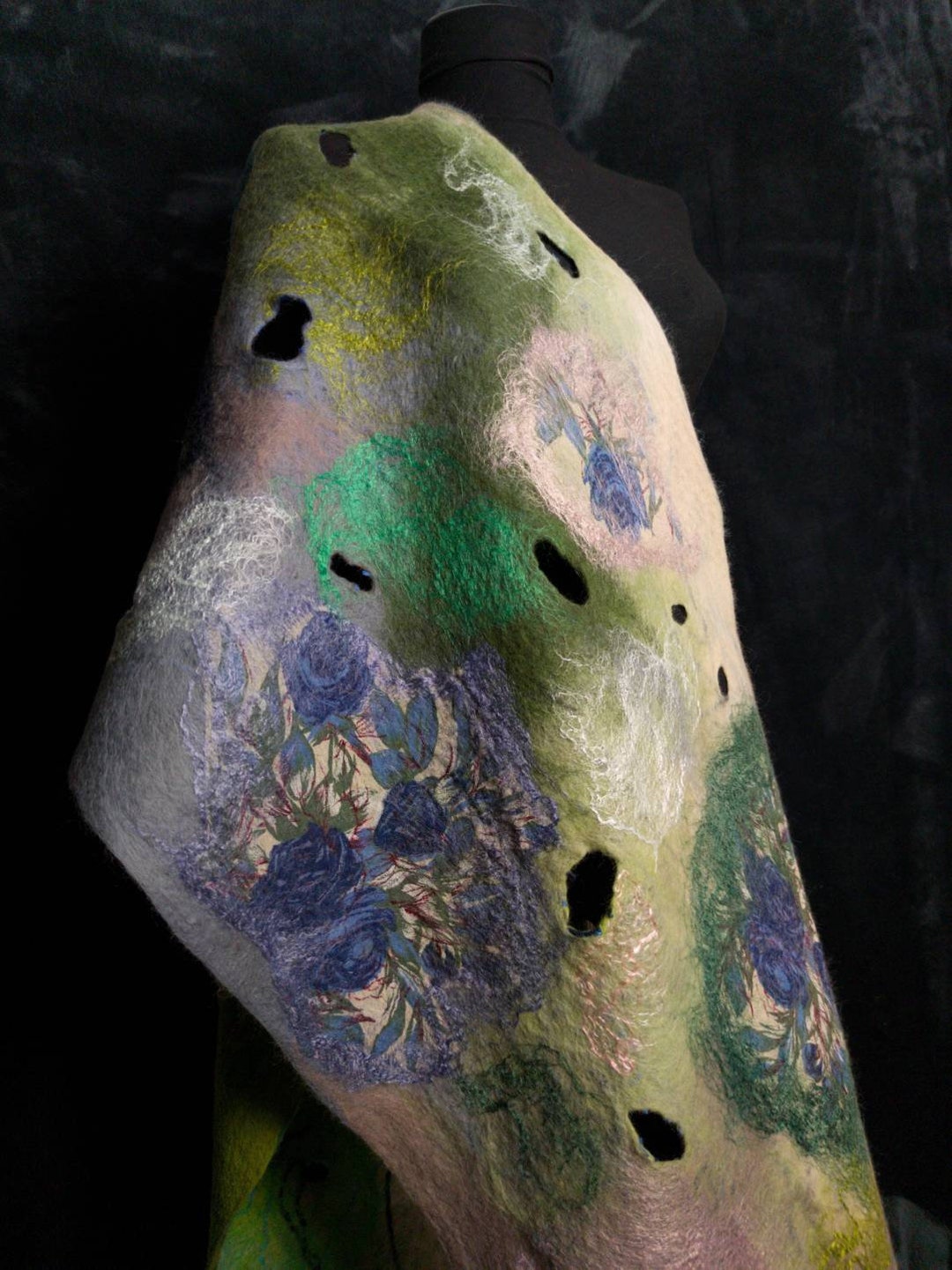 Handmade Felted Scarf Women Scarf Womens Day Gift Handmade Wool Shawl ...