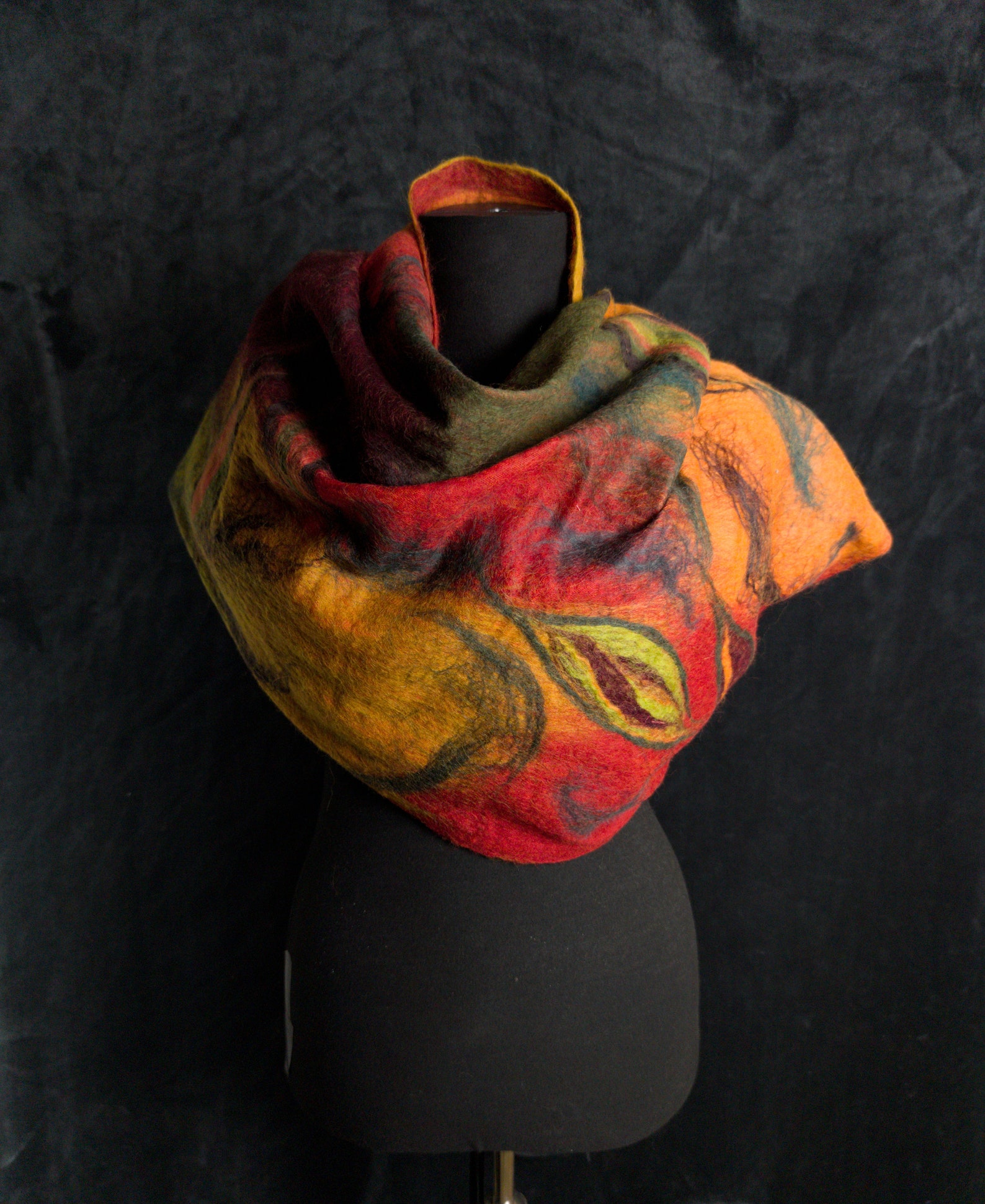 Handmade Felted Scarf for Winter Wool Scarve for Spring - Etsy UK