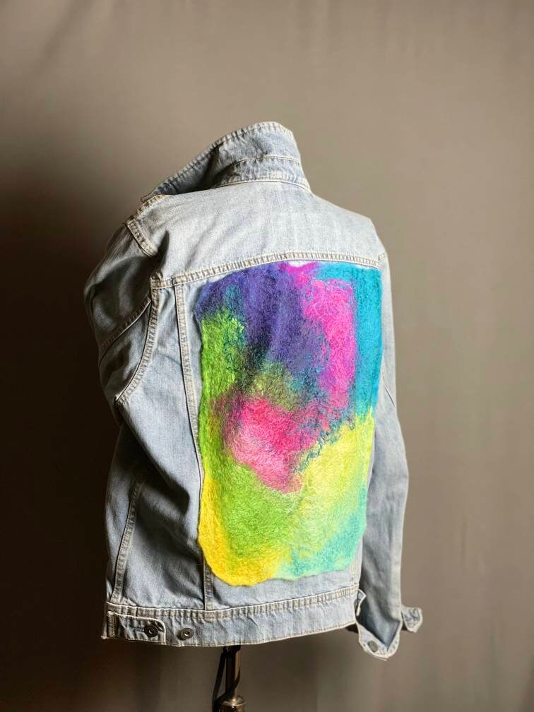 Costum Denim Jacket colored jacket Spring jacket gift for her | Etsy