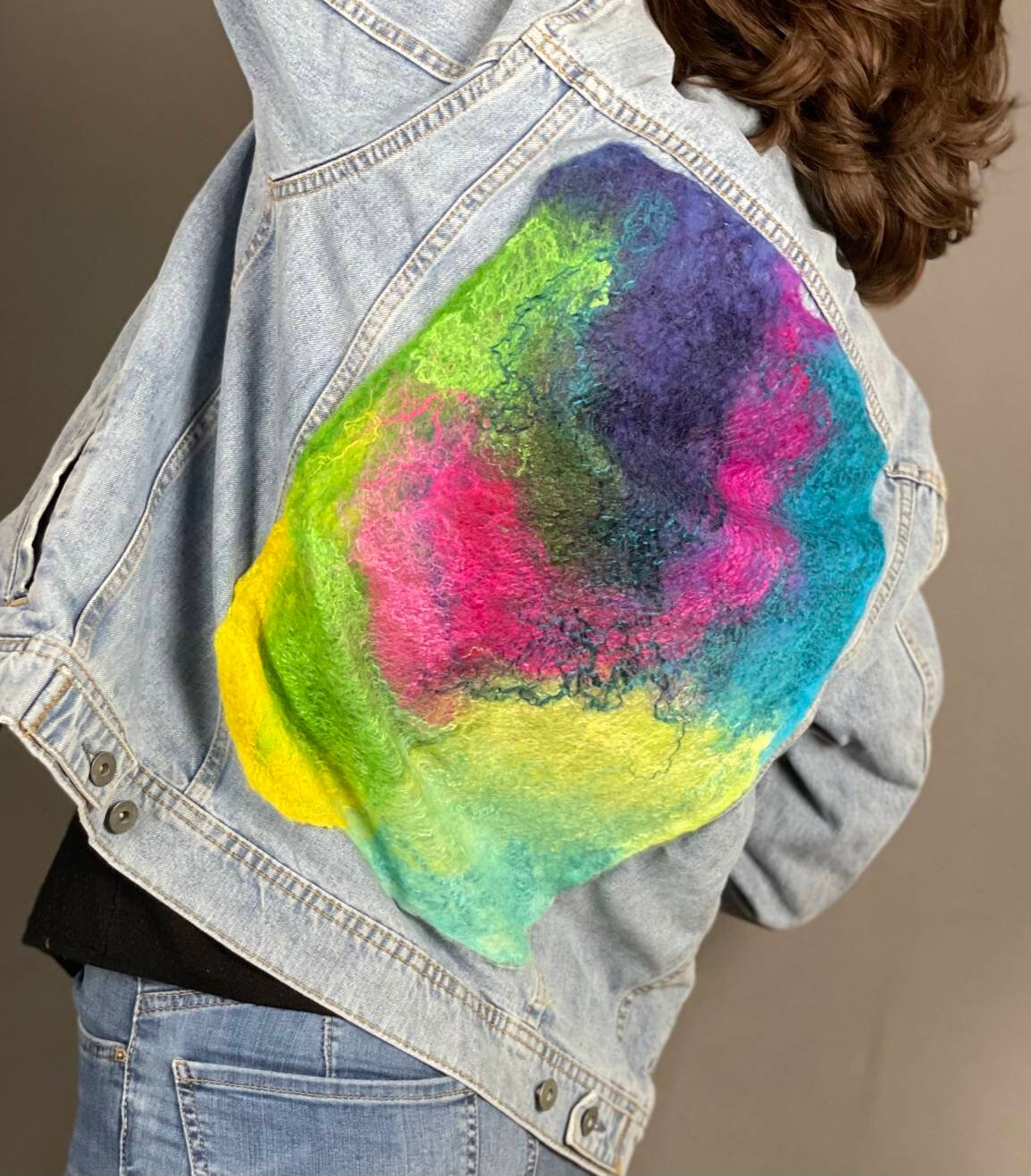 Costum Denim Jacket colored jacket Spring jacket gift for her | Etsy