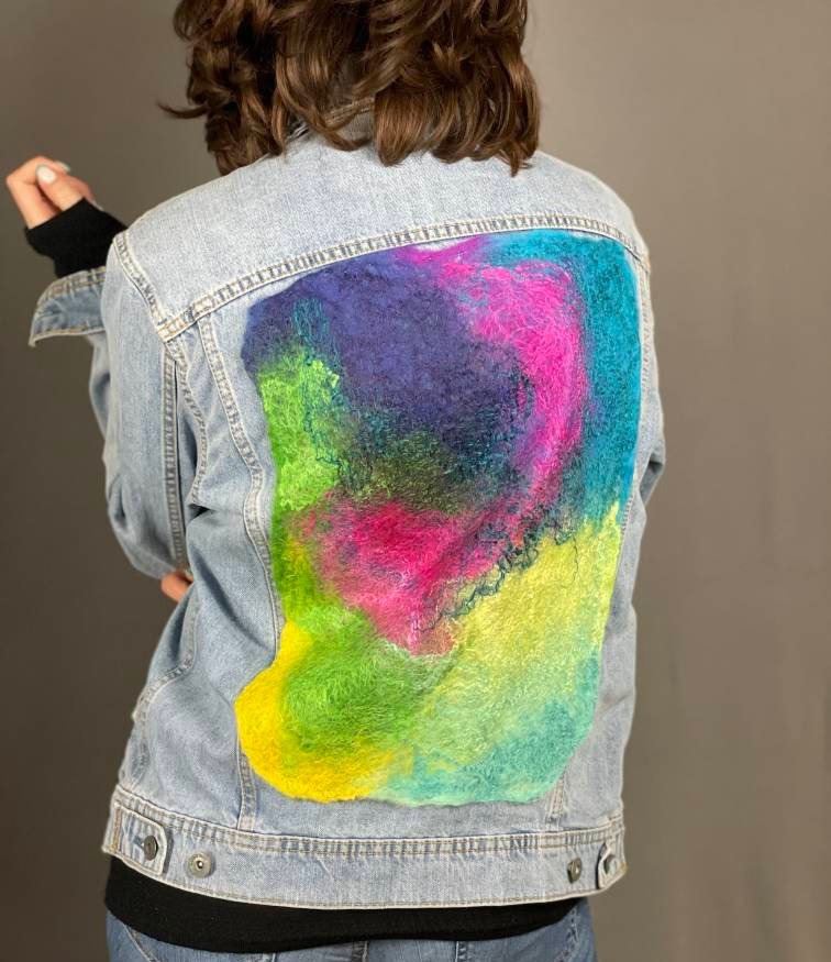 Costum Denim Jacket colored jacket Spring jacket gift for her | Etsy