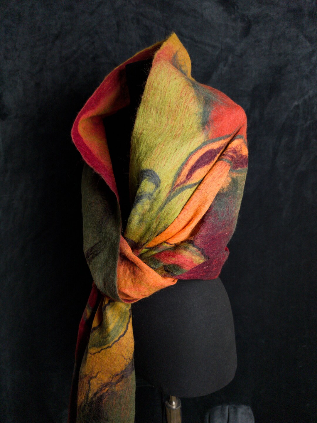 Handmade Felted Scarf for Winter Wool Scarve for Spring - Etsy Canada