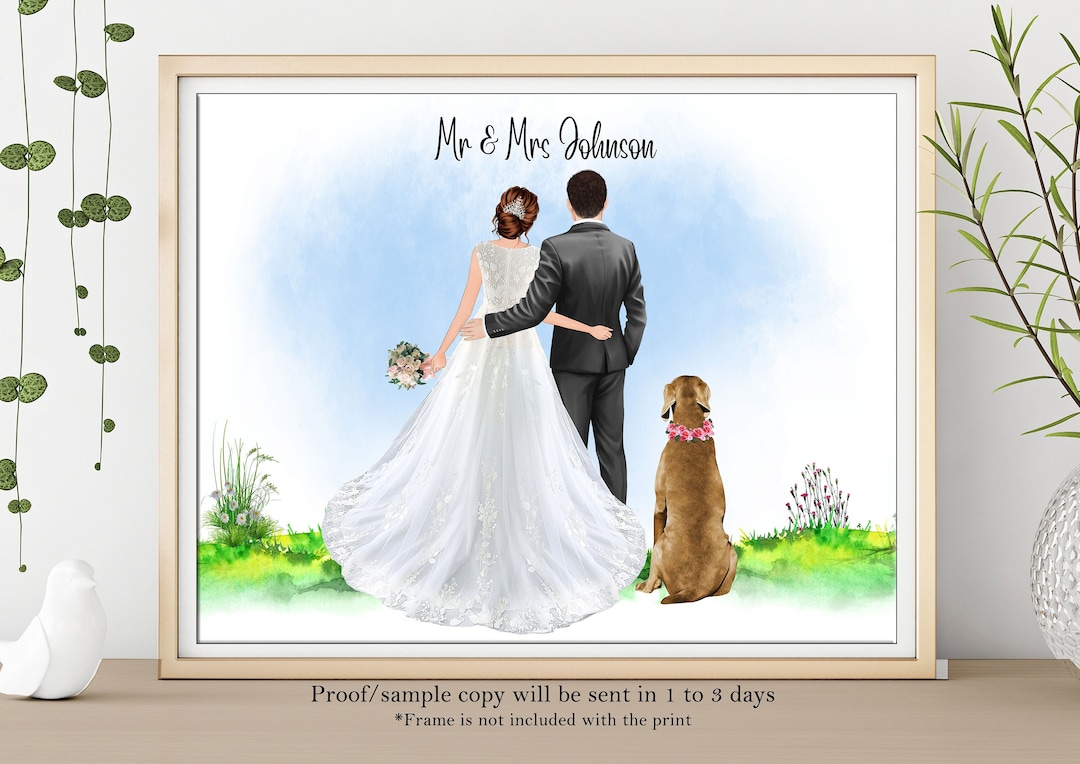 Personalized Wedding Print, Anniversary Gift, Bride & Groom, Wedding ...