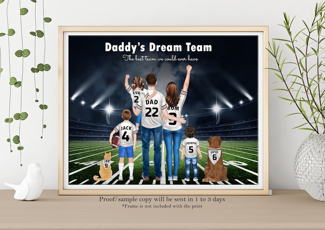 PERSONALISED FOOTBALL Family-fathers Day Football Shirt Family Print ...