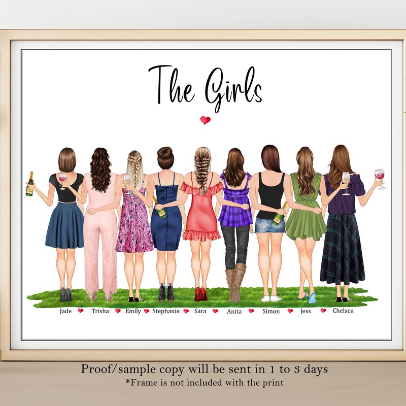 Friendship Illustration Print - Etsy