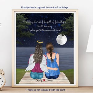 PERSONALIZED FRIEND MEMORIAL Print Best Friend Memorial Quotes Custom ...
