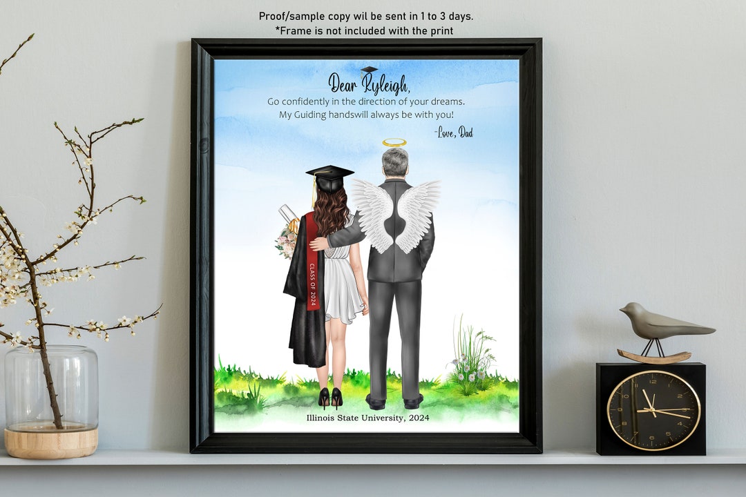 COLLEGE GRADUATION Remembrance-custom Graduation Memorial Gift Print ...