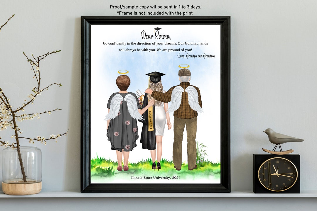 Custom GRADUATION MEMORIAL Print-personalized College Graduation ...