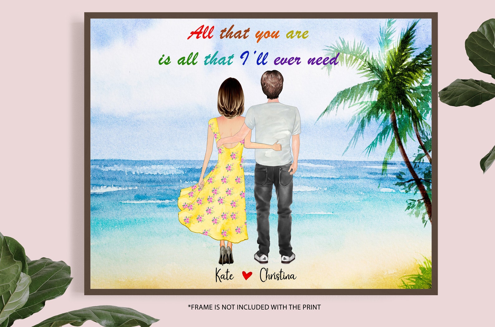 PERSONALIZED LESBIAN Couple Anniversary Frame Lesbian Wedding | Etsy UK