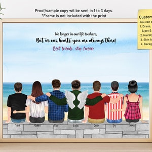 PERSONALIZED FRIEND MEMORIAL Print Best Friend Memorial Quotes Custom ...