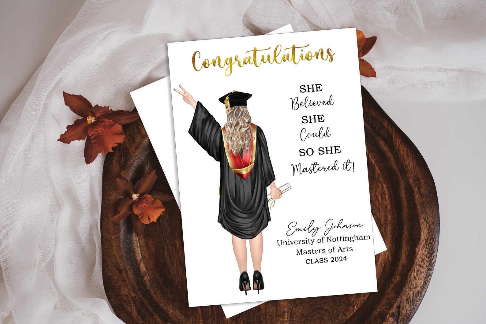 Phd GRADUATION GIFT for Her-doctorate Gift-custom Phd Graduation Card ...