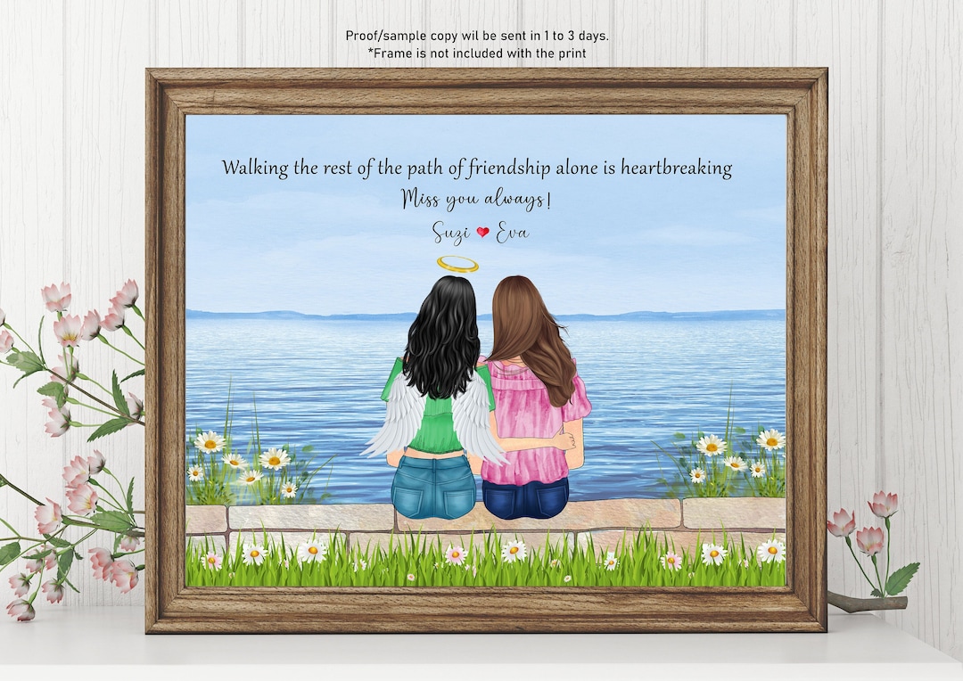 PERSONALIZED FRIEND MEMORIAL Print Best Friend Memorial Quotes - Etsy
