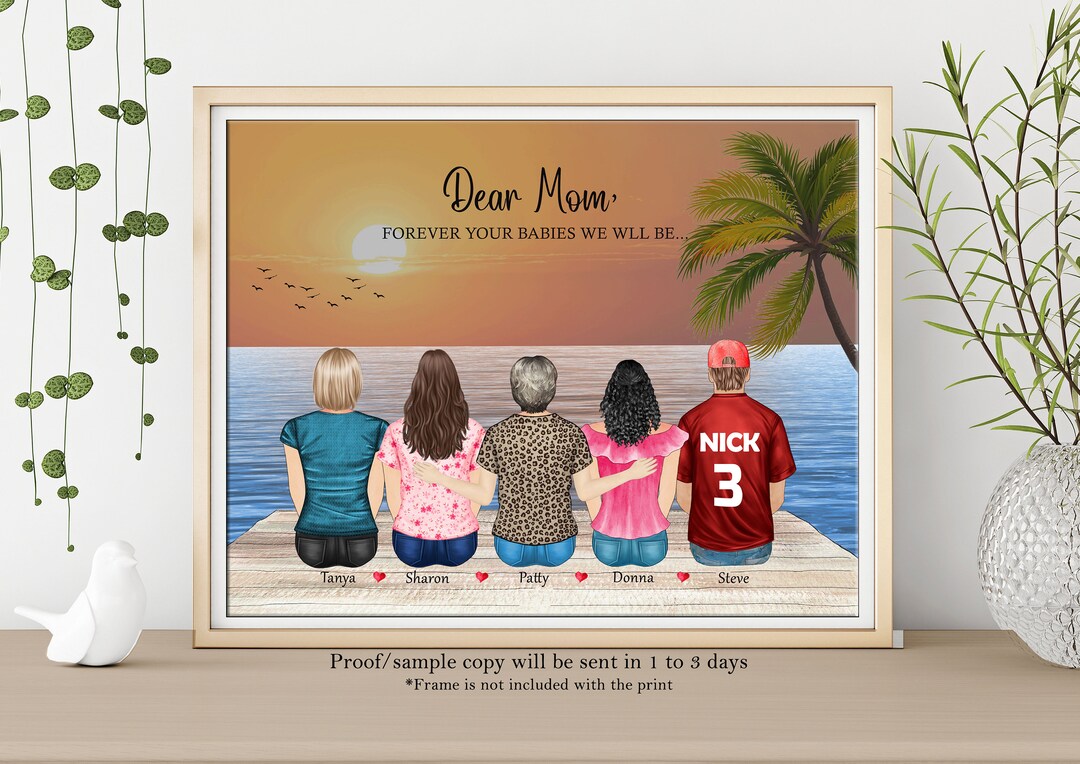 PERSONALIZED WALL Art-mom Gift From Daughters-custom Mother Son Print ...