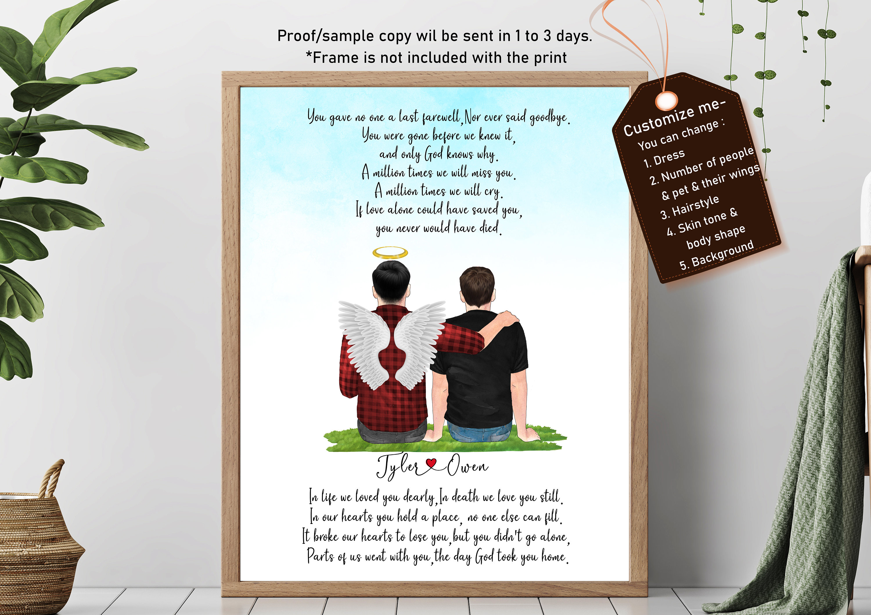 PERSONALIZED FRIEND MEMORIAL Print Best Friend Memorial Quotes | Etsy