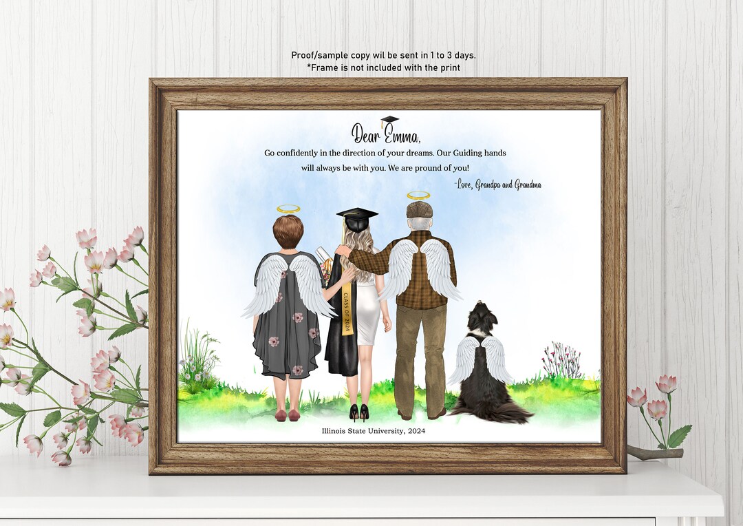 Custom GRADUATION MEMORIAL Print-personalized College Graduation ...