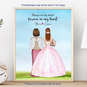 Memorial Bridal Gift, Grandma of Bride Memorial, Deceased Granny of ...