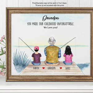 Custom Grandad Print 3 Generations Son Dad Grandpa Dads - Etsy
