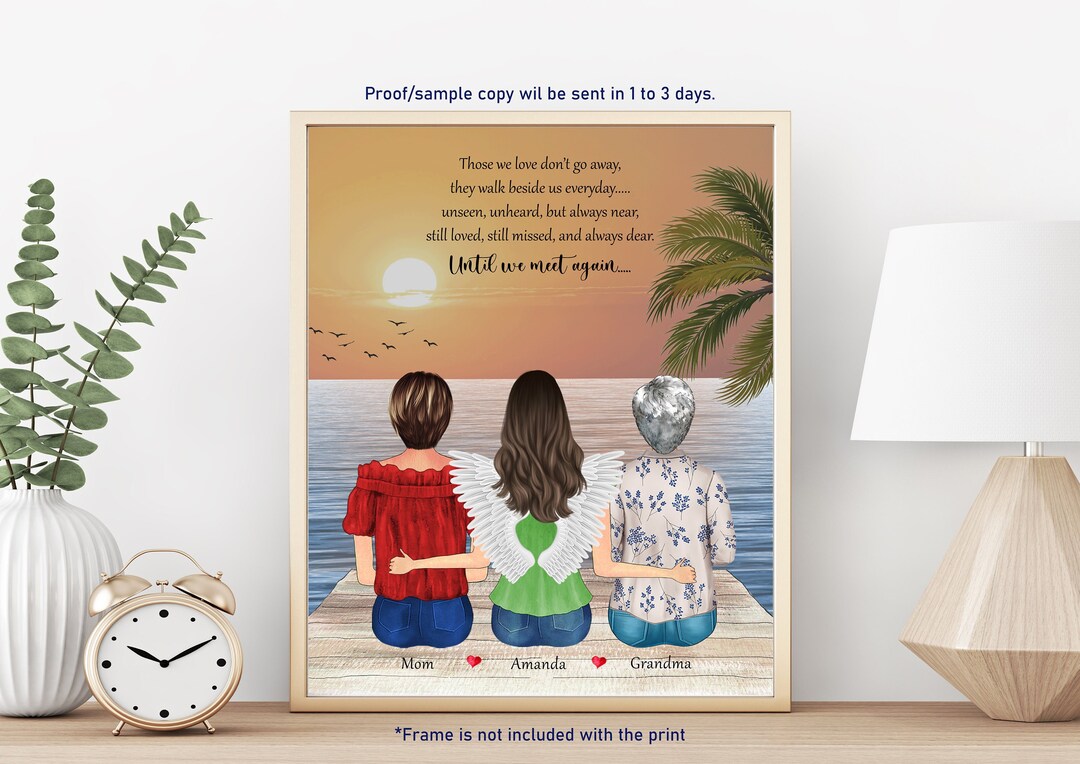 Personalised IN LOVING MEMORY Mother Daughter Grandma Print-in Memory ...