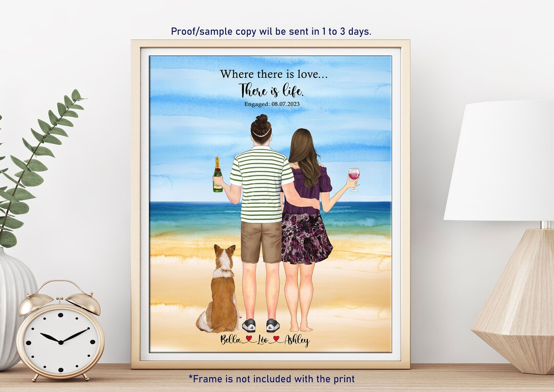 PERSONALISED ENGAGEMENT Print-engagement Poster-engaged Gift-fiance ...