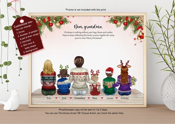 Personalised Grandma Print Grandparents Gift Family Prints | Etsy