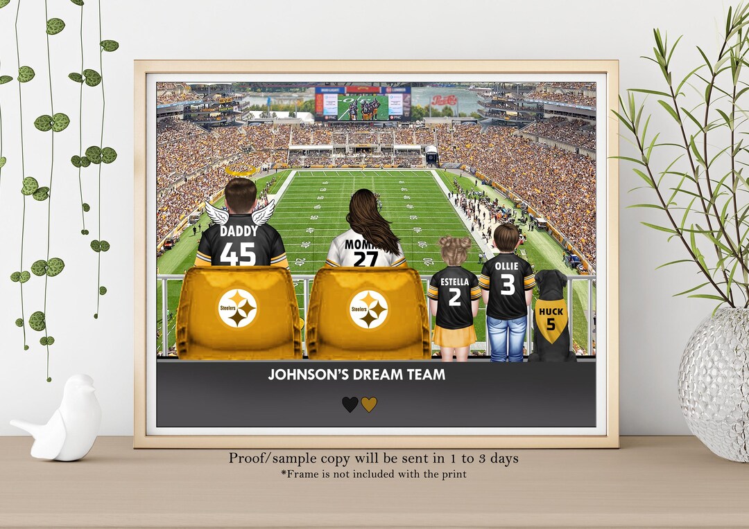 Personalized Football Dad Memorial-pittsburgh Steelers Memorial Gift ...
