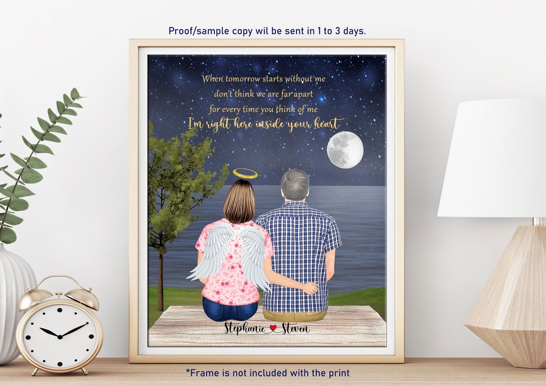 WIFE MEMORIAL Gift-personalized Gift for Grieving Husband-spouse in ...