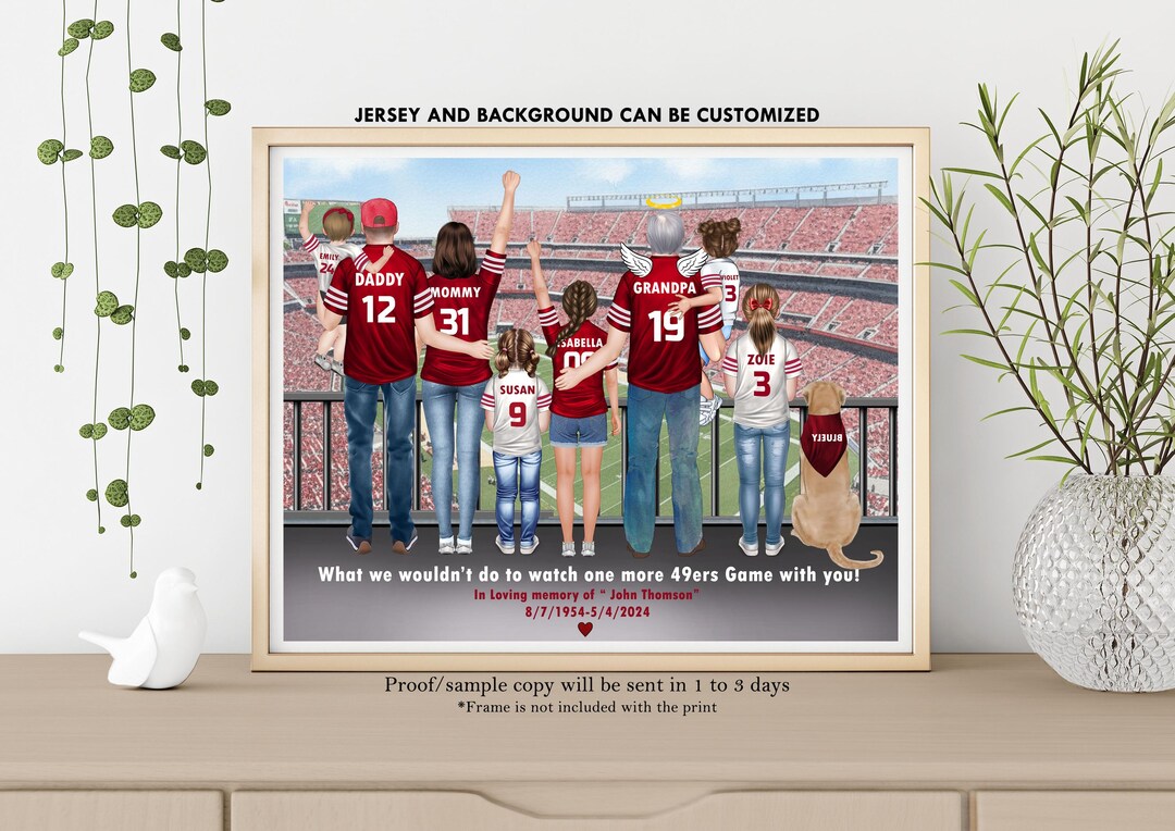 Personalized San Francisco 49ers Memorial Portrait-49ers Christmas Gift ...