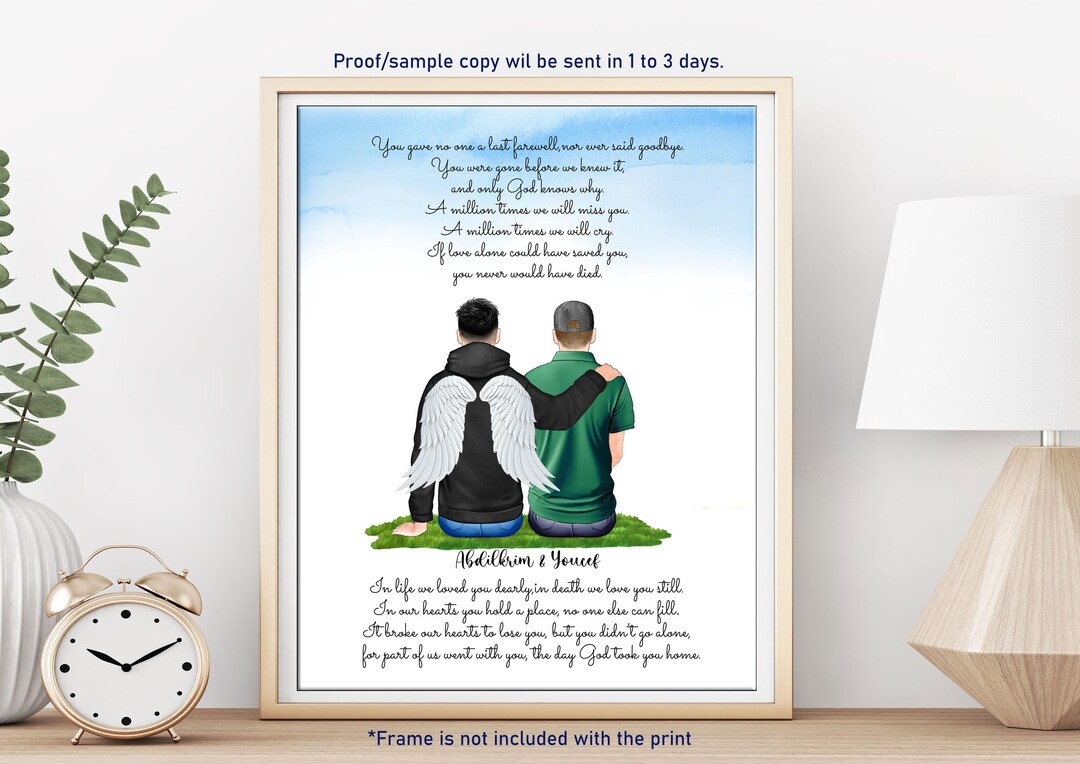 PERSONALIZED FRIEND MEMORIAL Print Best Friend Memorial Quotes Custom ...
