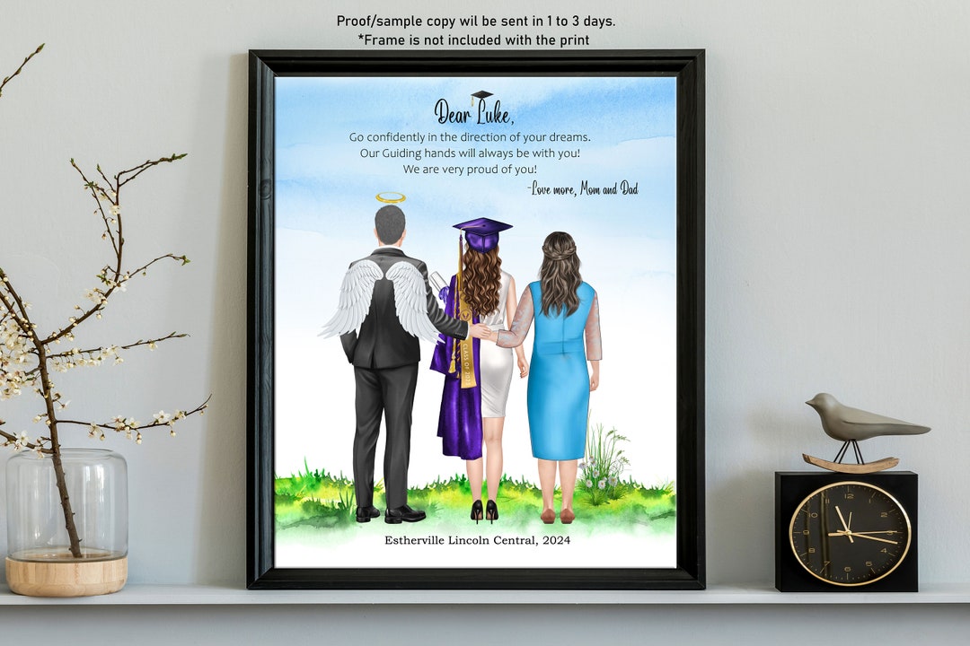 Custom GRADUATION MEMORIAL Print-personalized College Graduation ...