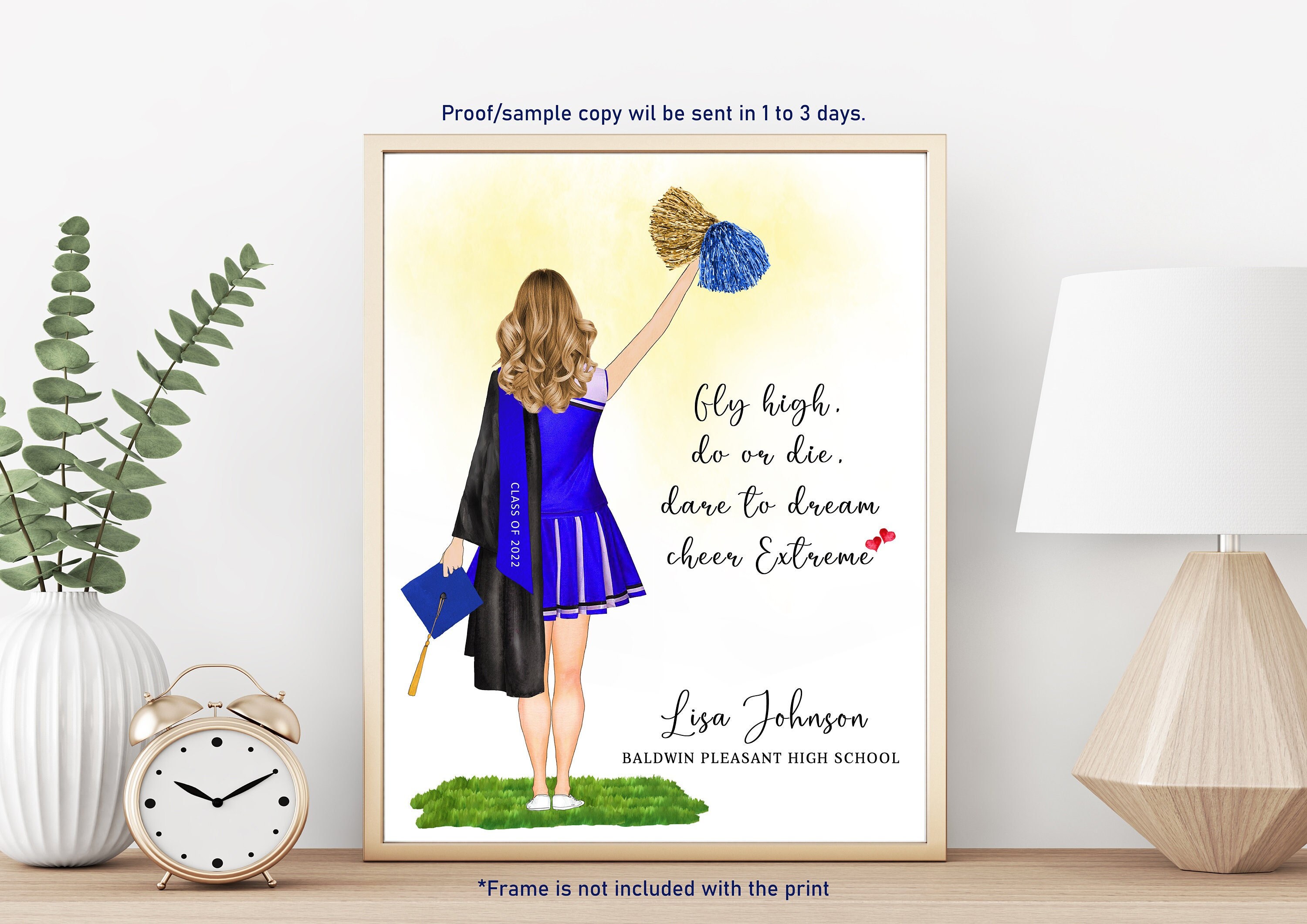 CHEERLEADER GRADUATION Gift-personalized Cheerleader - Etsy