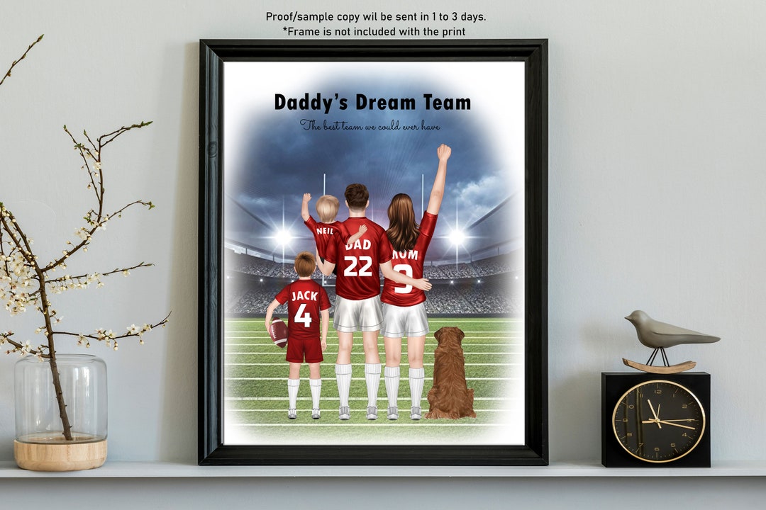Custom American Football Dad Gift, Dad as Football Player,football ...
