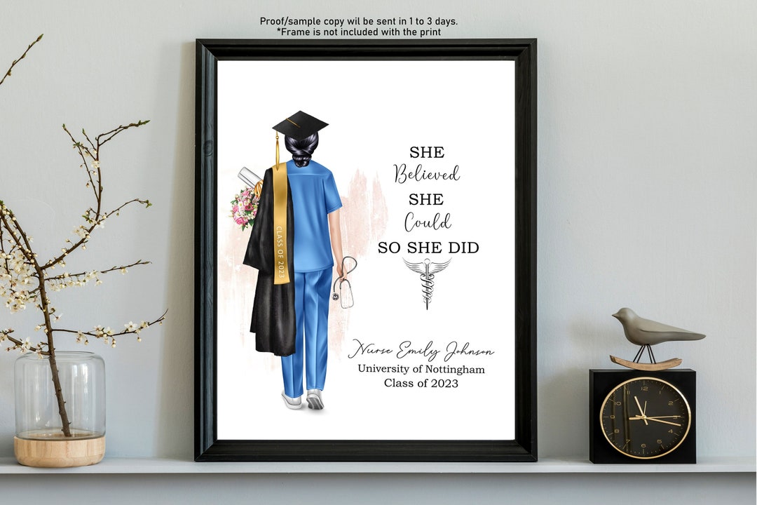 PERSONALIZED NURSE GRADUATION Print-nursing School Graduation Gift-gift ...