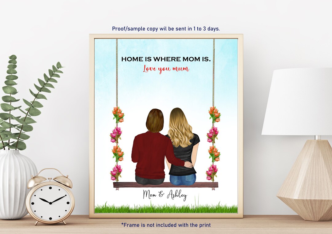 Mother and Daughter Print-personalised Mum Gift-christmas Gift- Mom ...