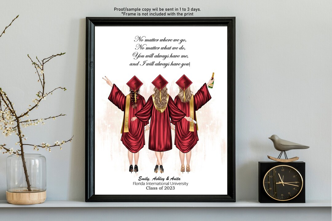 BEST FRIENDS GRADUATION Print-personalized Graduation Gift for Friends ...