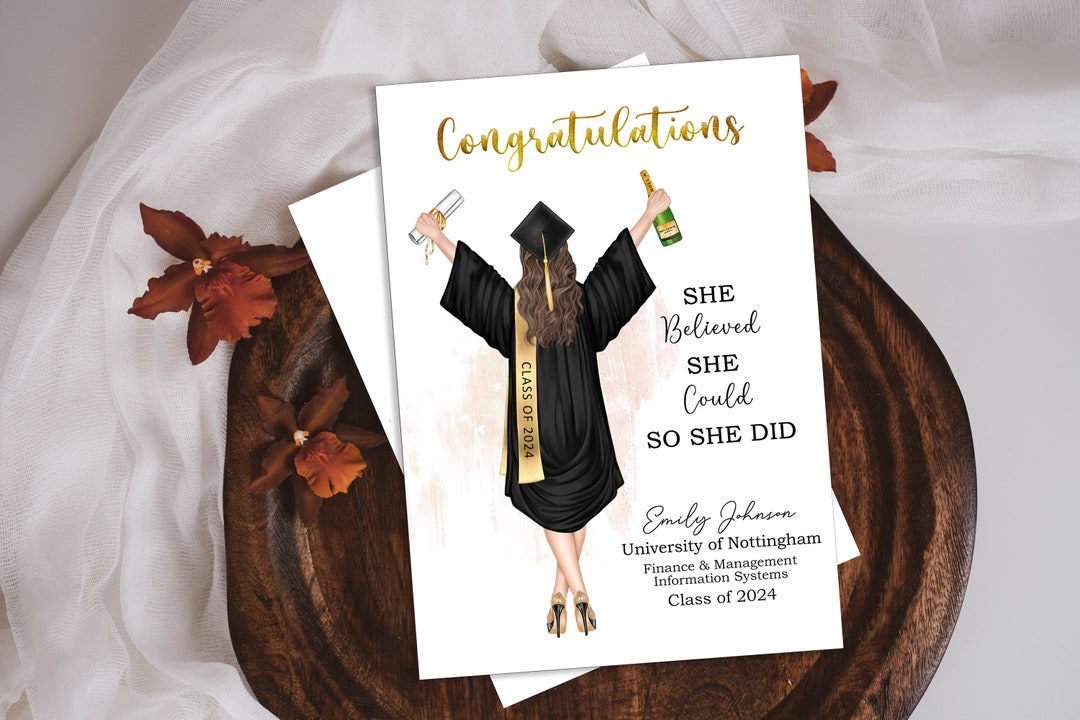Personalised Graduation Card, College Grad Card, Graduation Card for ...