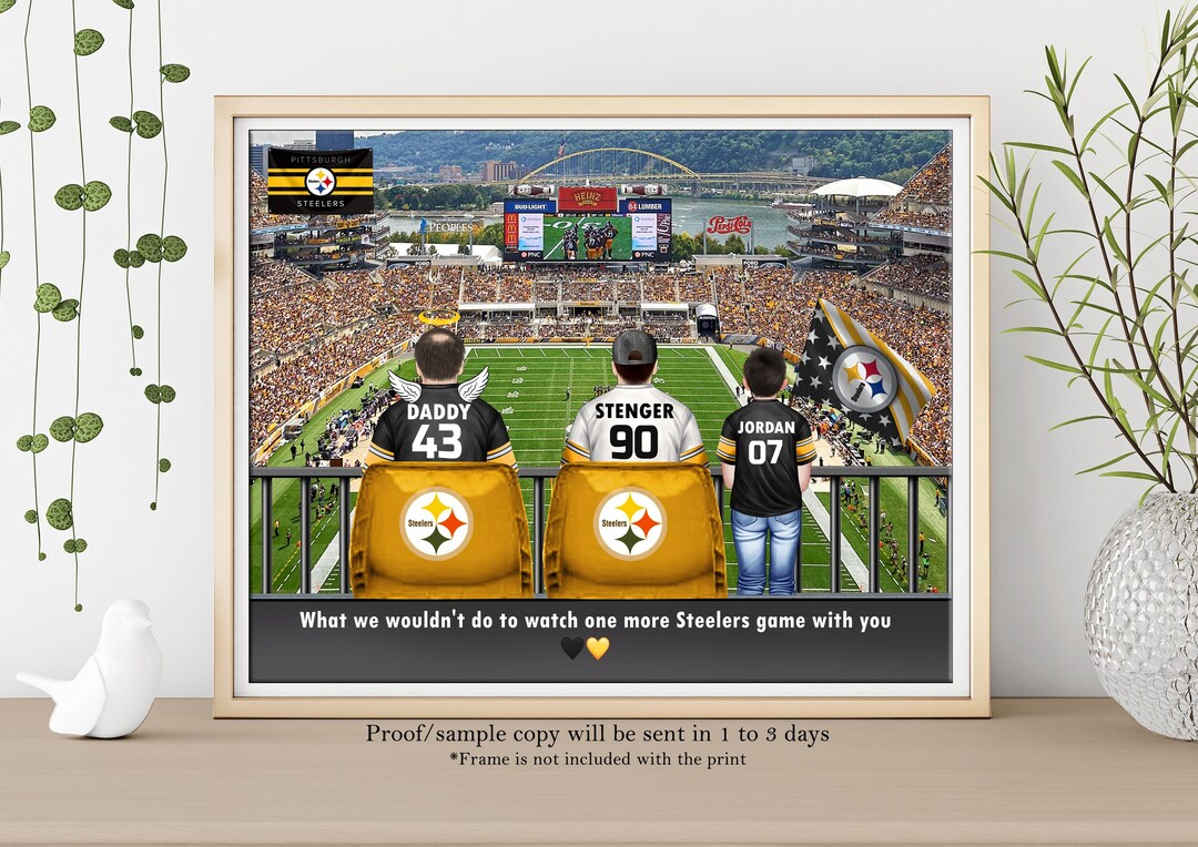 Personalized Football Dad Memorial-pittsburgh Steelers Memorial Gift ...