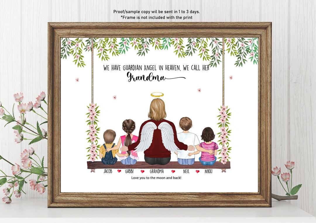 PERSONALIZED GRANDMA MEMORIAL, Print Memorial, Sympathy Gift to Family ...