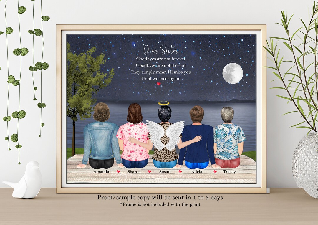 SISTER IN HEAVEN Memorial Print-in Loving Memory of Sister-personalize ...