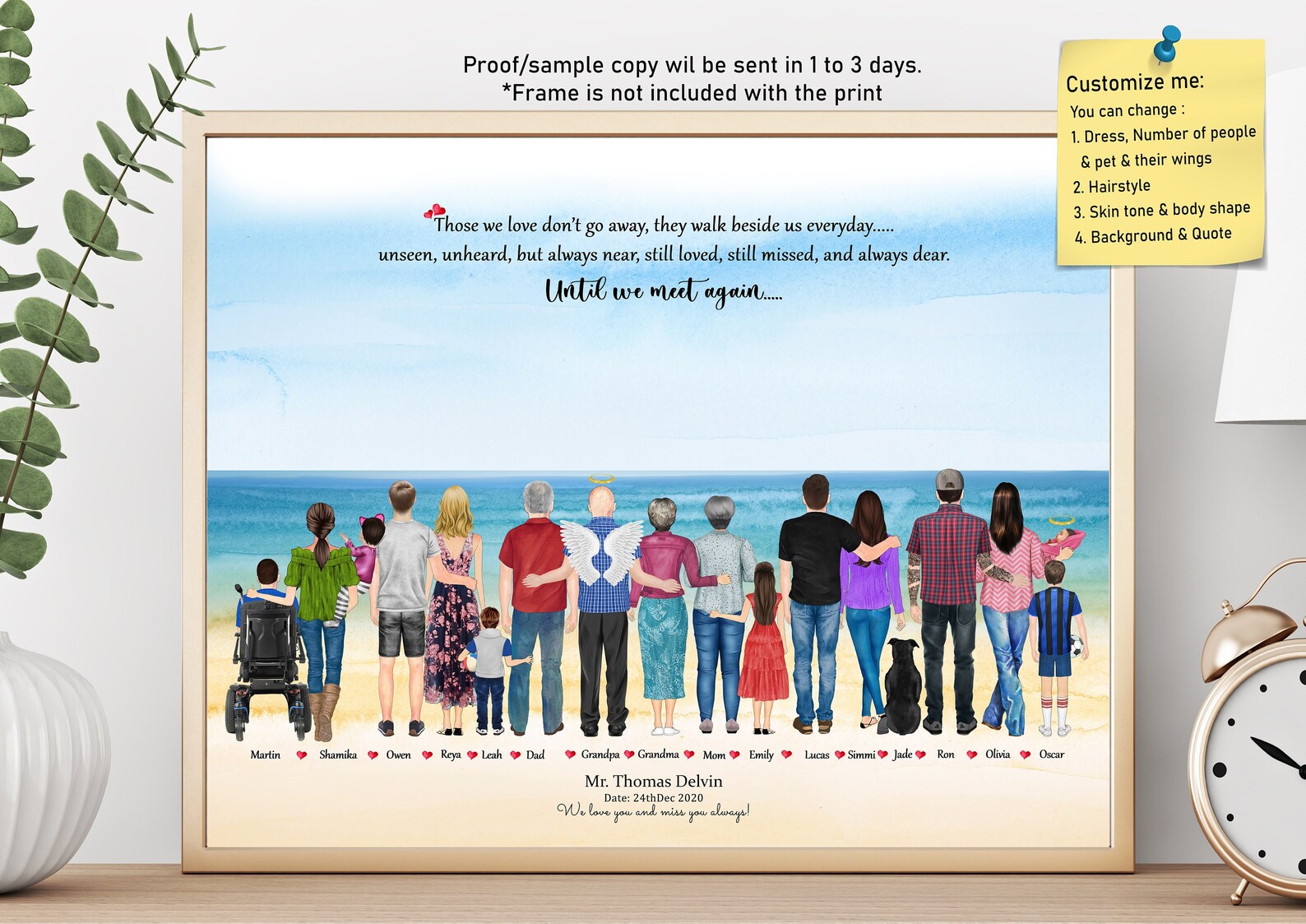 PERSONALIZED MEMORIAL Print-family Memorial Print-dad - Etsy