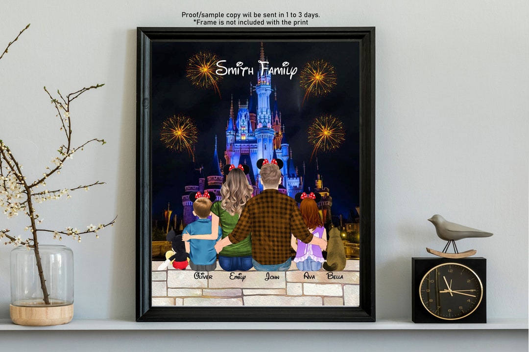 PERSONALISED FAMILY DISNEYLAND Print-disneyland Portrait Print-family ...