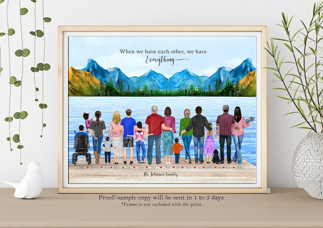 Personalised Family Print-customisable Prints-gifts for BIG Family ...